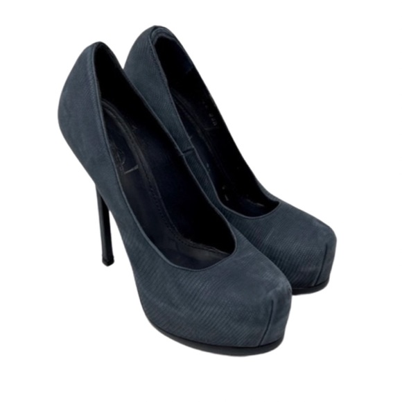 Yves Saint Laurent | Shoes | Yves Saint Laurent Ysl Blue Snake Skin ...